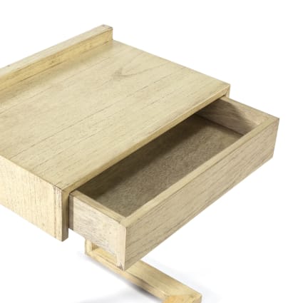 Mesita de noche 50x35x66 madera blanco velado | Maisons du Monde