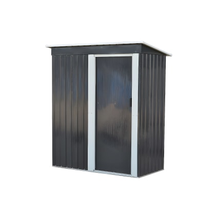 Cabane de jardin acier gris anthracite Biron | Maisons du Monde
