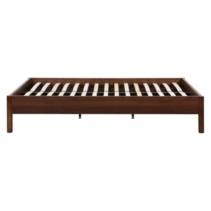 Bett mit Lattenrost 160x200cm Holzdekor nussbaumfarben Harmony ...