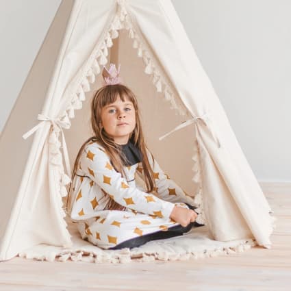 Tipi ohne Matte für Kinder aus Stoff, Beige Boho | Maisons du Monde