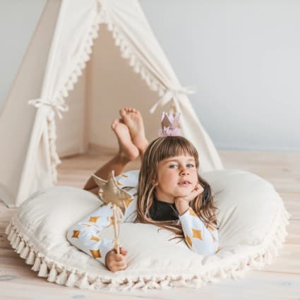 Tipi ohne Matte für Kinder aus Stoff, Beige Boho | Maisons du Monde