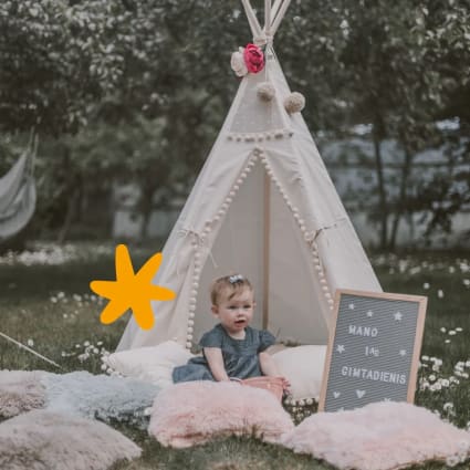 Original-Tipi für Kinder aus Stoff, Beige | Maisons du Monde
