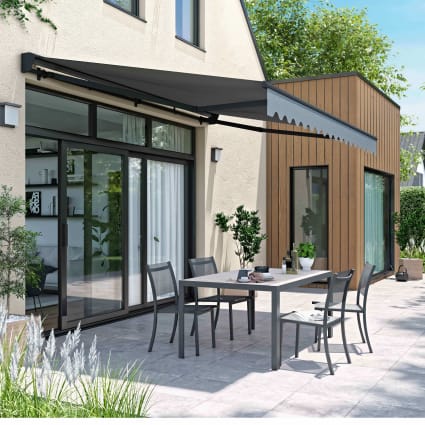 Tenda da sole elettrica 3x4m in alluminio antracite Ouessant | Maisons ...