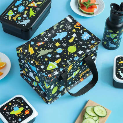 Sac à goûter enfant isotherme noir 16x23 cm | Maisons du Monde