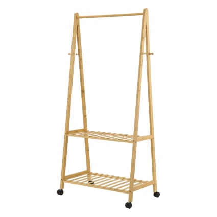 Portant à vêtements à bambou marron 69.5 x 43 x 152 cm Portant ...