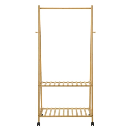 Portant à vêtements à bambou marron 69.5 x 43 x 152 cm Portant ...
