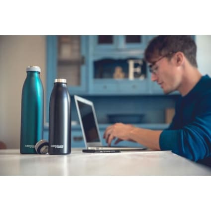 Thermos bouteille isotherme 0,5l - bouchon à visser - noir | Maisons du ...