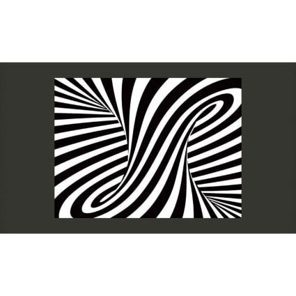Papier peint art optique: en n&b 350 x 270 cm | Maisons du Monde