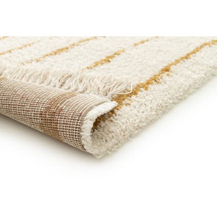 Dicker Teppich mit Fransen, weich und edel 160 x 230 cm Brancusi ...