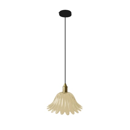 Suspension métal cable tulipe ambre D27,5cm Lazio | Maisons du Monde
