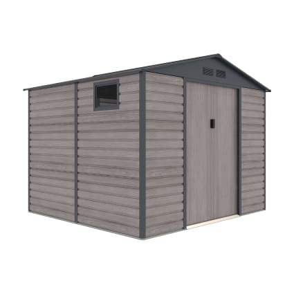 Cabane de jardin acier gris anthracite Adelmo | Maisons du Monde