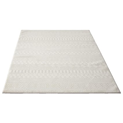 Tapis design moderne style uni durable, crème, 80 x 150 cm Lima ...