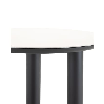 Tavolo da pranzo da giardino D120x74 in simil pietra antracite Petra ...