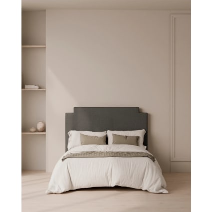 Tête de lit rembourrée de 180 cm, gris foncé Luann | Maisons du Monde