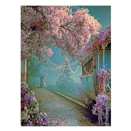 Tableau avec train et couple pvc multicolore 100x75 cm | Maisons du Monde