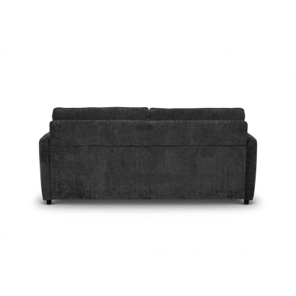 Canapé convertible express 3 places en velours texturé gris foncé ...