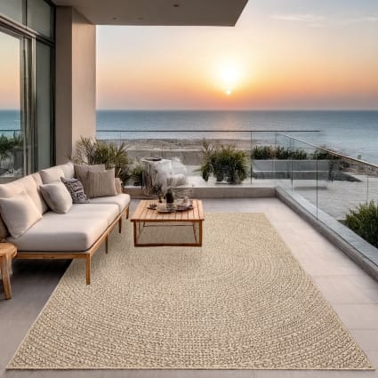 Teppich Indoor Outdoor Jute Terrasse - Nature - 300 x 400 cm Kansas ...