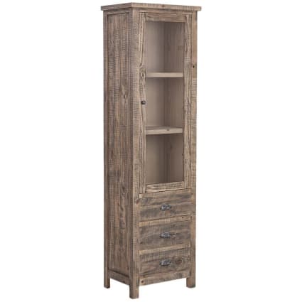 Holzvitrine mit einer Tür, 58 x 40 x 200 cm (H) Braun Leño | Maisons du ...