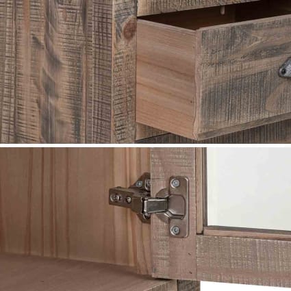 Vitrina de 1 puerta de madera marrón 58x40x200h cm Leño | Maisons du Monde