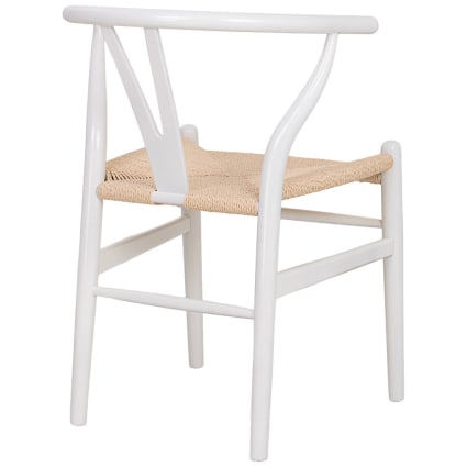 Holzstuhl mit Seil sitzfläche, 50x41x44/77 cm Weiß | Maisons du Monde