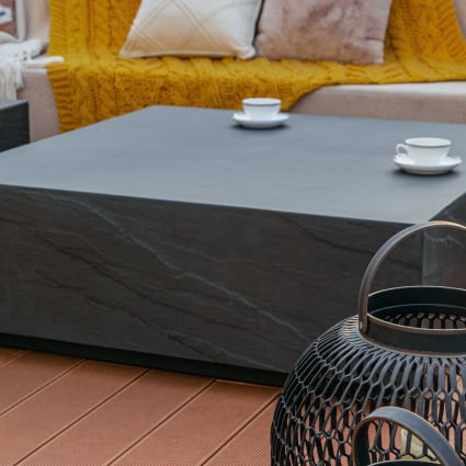 Couchtisch aus GF-Beton Quadrat, 102x102x36 cm Colorado | Maisons du Monde