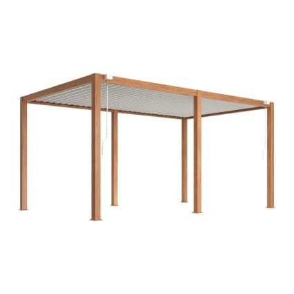 Pergola autoportée aluminium naturel foncé Amalfi | Maisons du Monde