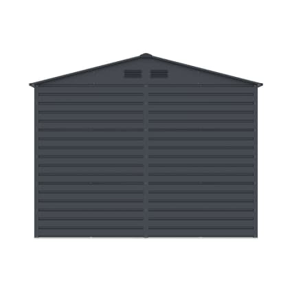 Cabane de jardin acier gris anthracite Adelmo | Maisons du Monde