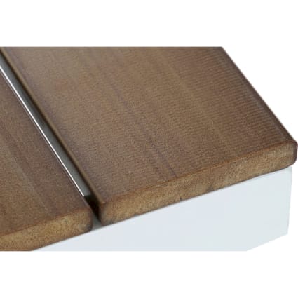 Table de jardin rectangulaire en aluminium effet bois Terraza y jardin ...