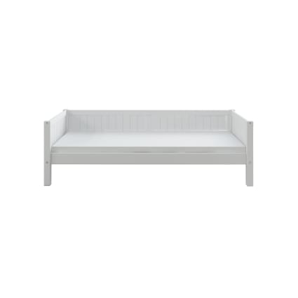 Lit simple enfant en pin massif coloris blanc 90x200 Nordic romantic ...