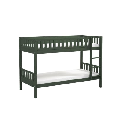 Letto a castello in legno massello di pino colore verde 90x200 Viggo ...