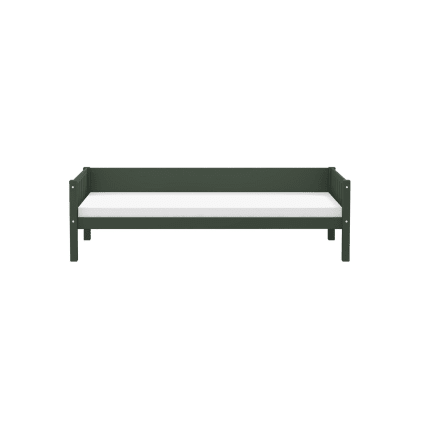 Lit simple enfant en pin massif coloris vert 90x200 Viggo | Maisons du ...