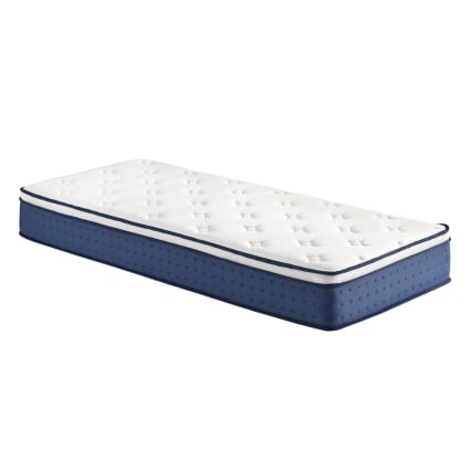 Matelas à mémoire de forme gel 90 x 190 cm soutien 7 zones bleu Mosey ...