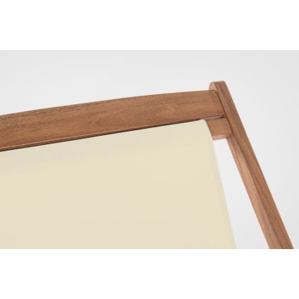 Chaise longue en bois d'acacia naturel Noemi | Maisons du Monde