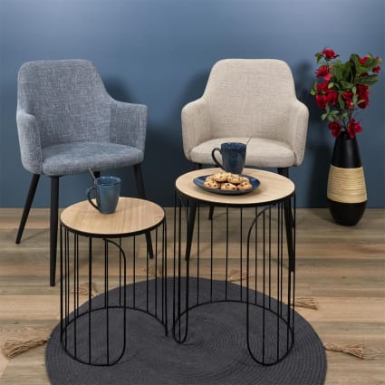 Lot de 2 mugs en Céramique bleu au design minéral 300 ml Au gré du ...