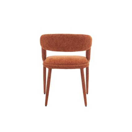 Lot de 2 fauteuils contemporain tissu terracotta Alessia | Maisons du Monde