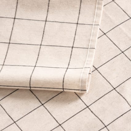 Tischdecke mit Relief-Karo, Leinen 150x100 cm Basto | Maisons du Monde