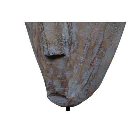 Figurine masque tribal en fer vert 32x17x76 cm Oxelia | Maisons du Monde