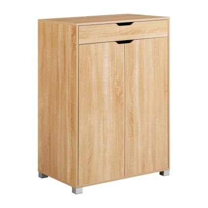 Mobiletto 2 ante e 1 cassetto rovere naturale 76,8x50x113 cm | Maisons ...