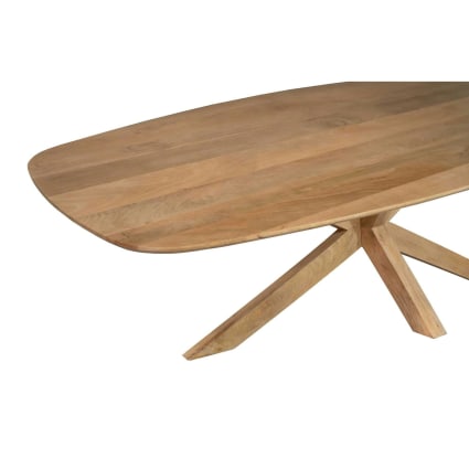 Table à manger ovale organique à pied central 210 cm Nero | Maisons du ...