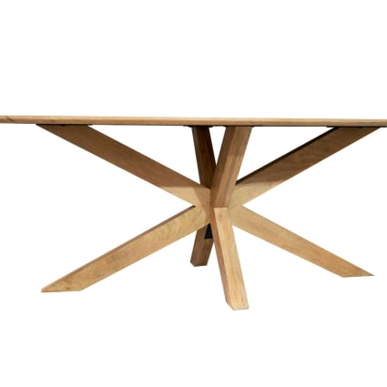 Table à manger ovale organique à pied central 210 cm Nero | Maisons du ...