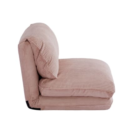 Chauffeuse convertible velours côtelé 1 place rose pâle Cosy | Maisons ...