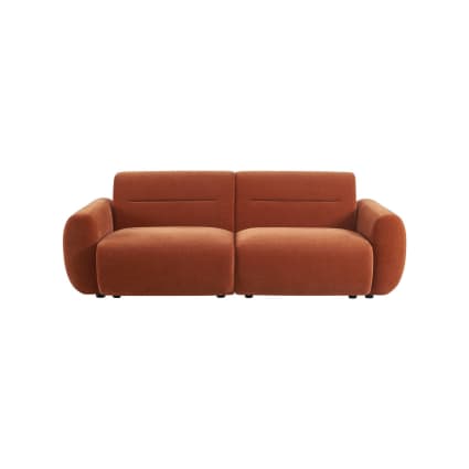 Canapé 3 places tissu terracotta Vinty | Maisons du Monde