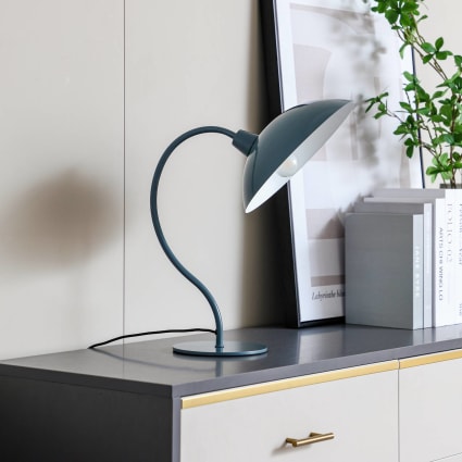 Lampe à poser en métal bleu Arvadon | Maisons du Monde