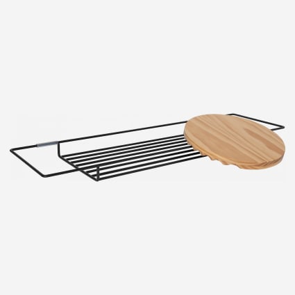 Pont de bain en métal - 70 x 25 x 4 cm - noir Alicia | Maisons du Monde
