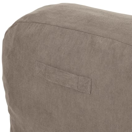 Fauteuil compressé en velours côtelé taupe sans montage Denver ...