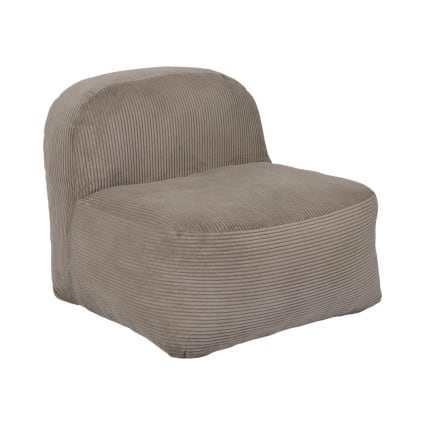 Fauteuil compressé en velours côtelé taupe sans montage Berlin ...