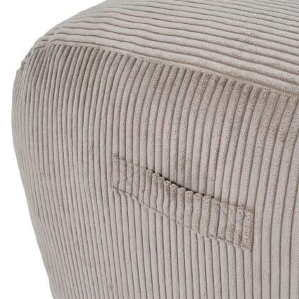Fauteuil compressé en velours côtelé taupe sans montage Berlin ...