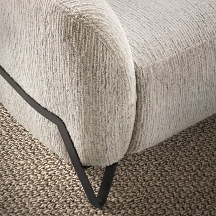 Canapé relax électrique 3 places tissu polyester beige Amsten | Maisons ...