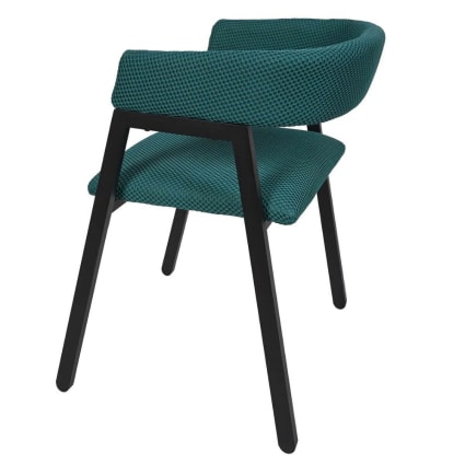 Lot de 2 fauteuils design de table en tissu texturé maille 3d bleu ...