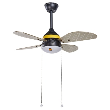Ventilateur de plafond avec lampe led jaune Dolores | Maisons du Monde